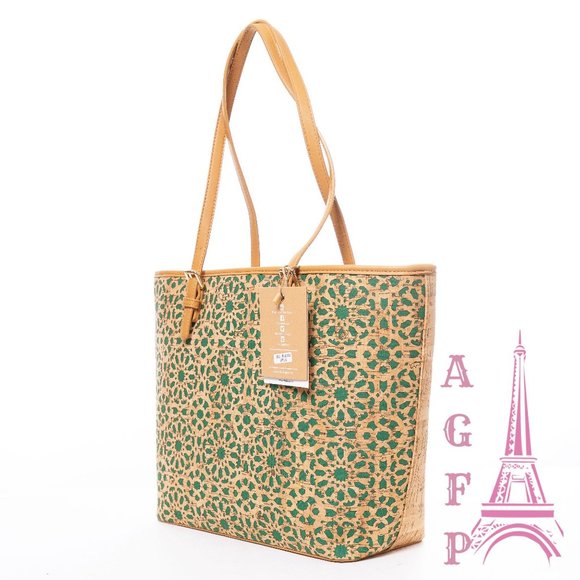 Miztique | Bags | Miztique Laser Cut Boho Cork Tote Large Handbag ...